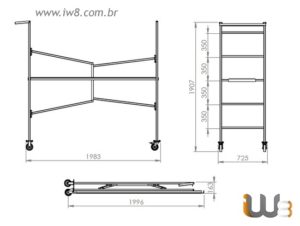 Andaime Dobrável com Rodas - Grupo IW8
